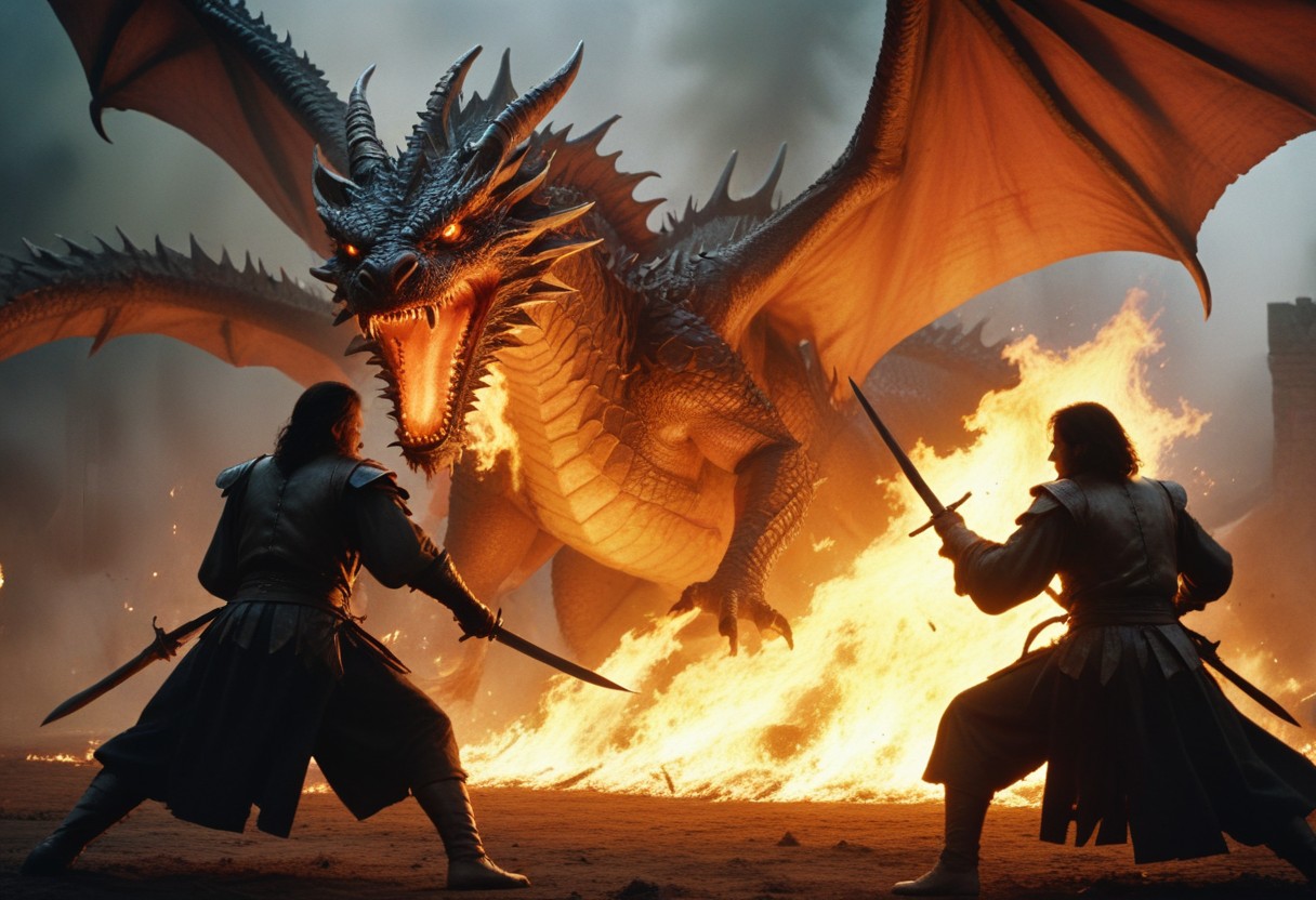 La Batalla de Eldoria: Caballeros contra Dragones